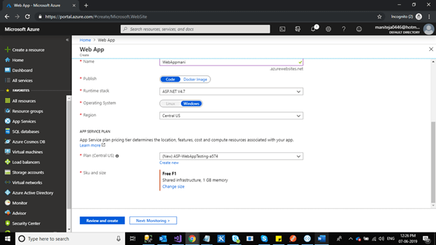 How To Publish ASP.NET Web Application On Azure Portal Using App Services